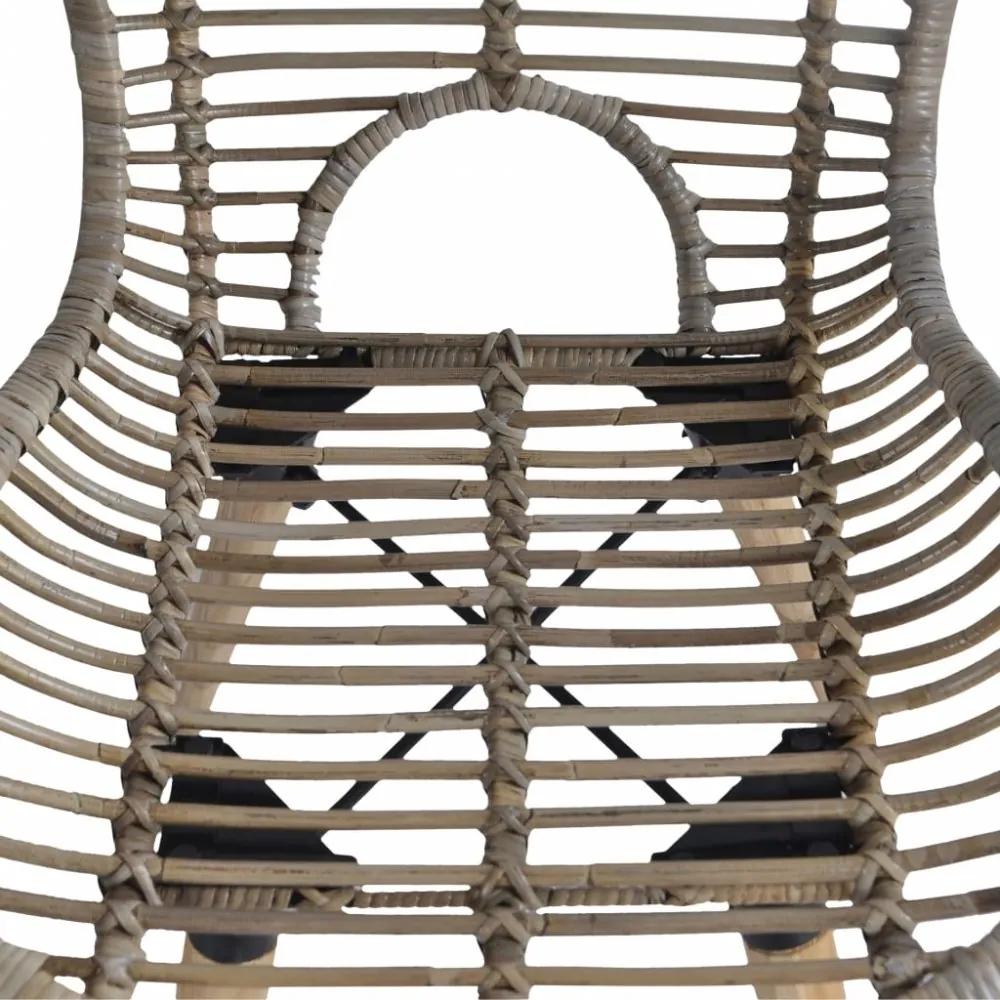 Jídelní židle 4 ks ratan / dřevo Dekorhome Černá
