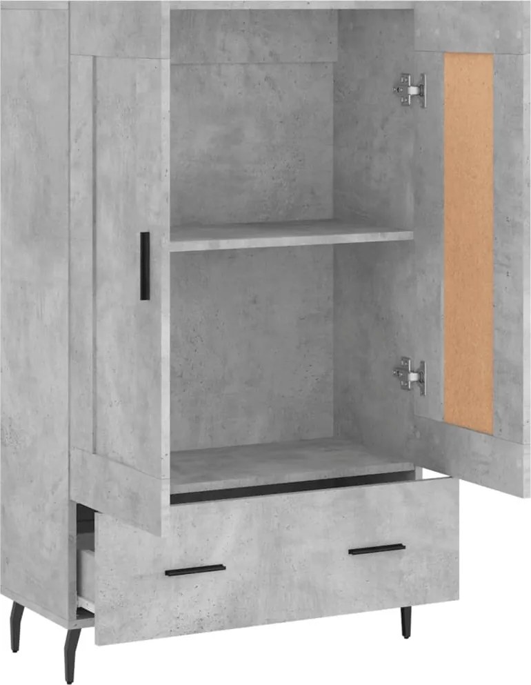 vidaXL Skříň highboard 69,5 x 31 x 115 cm kompozitní dřevo [830344] Barva: bílá s vysokým leskem