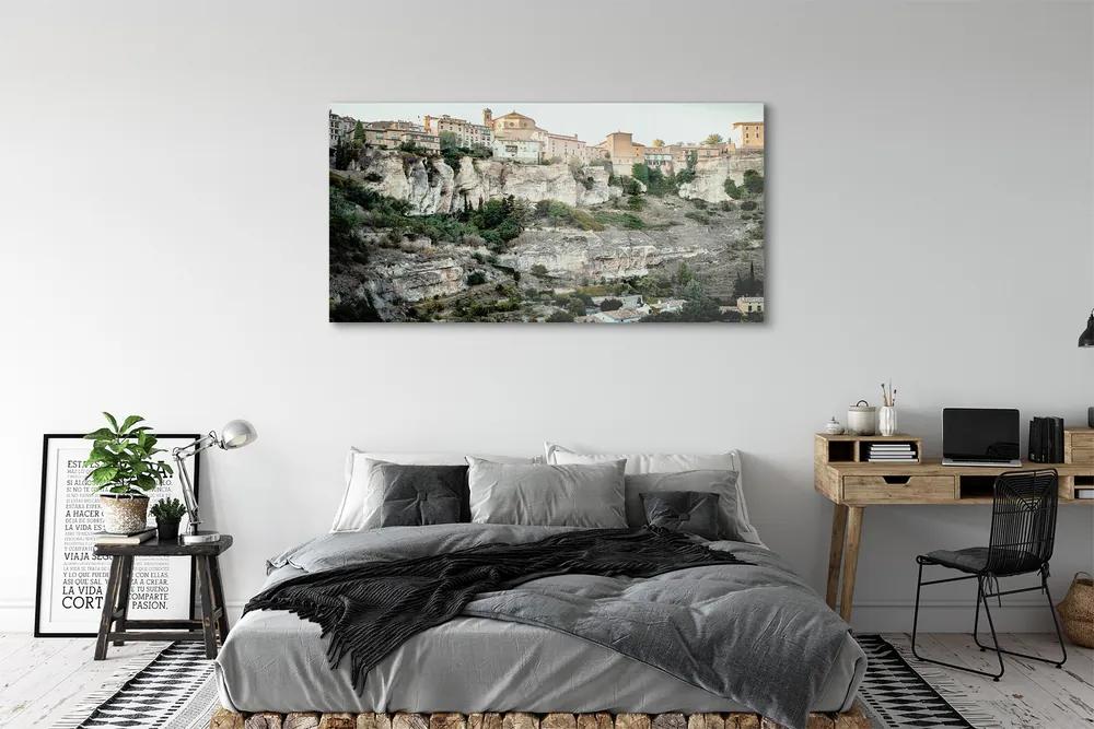 akrylový obraz Španělsko Obec stromy 140x70 cm