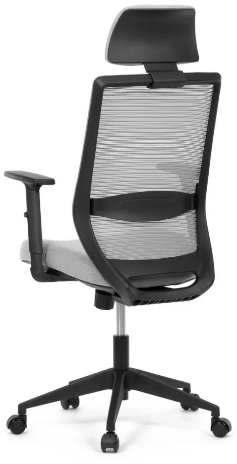 Kancelářská ergonomická židle SENA — síť / látka, černá / šedá