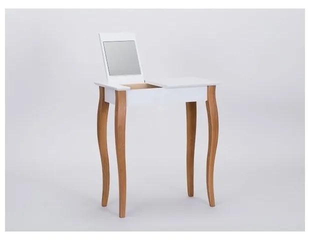 Bílý toaletní stolek se zrcadlem Ragaba Dressing Table, délka 65 cm