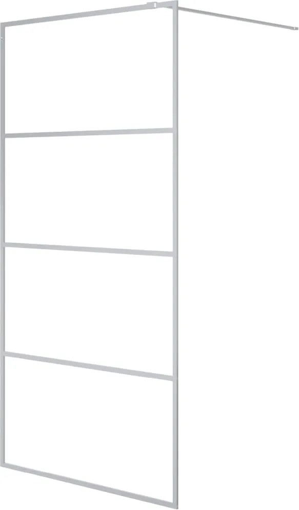 Sprchová zástěna walk-in stříbrná 100 x 195 cm čiré ESG sklo 152137