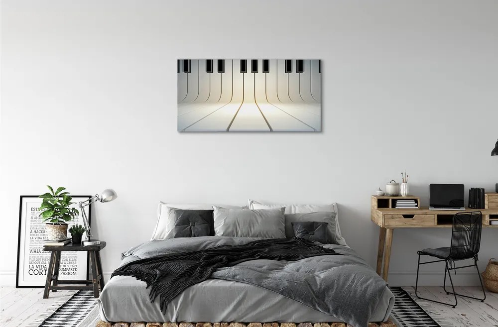 Obrazy na plátně klávesy piana 120x60 cm