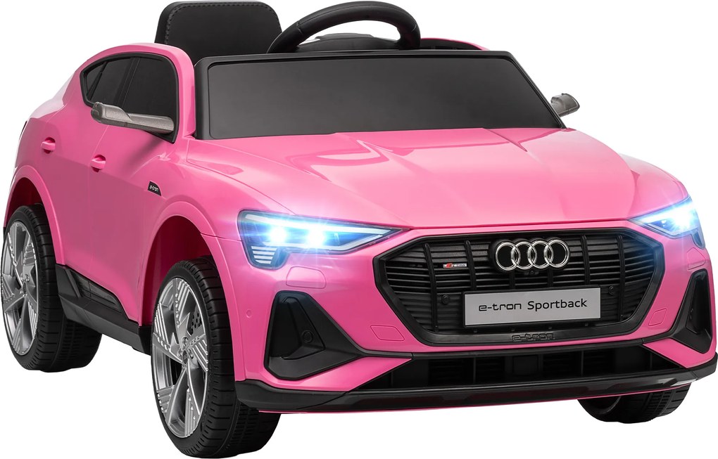 HOMCOM Elektrické dětské auto 12V, elektrické vozidlo Audi E-tron, elektrické auto s dálkovým ovládáním, bezpečnostní pás, pro děti 3-5 let