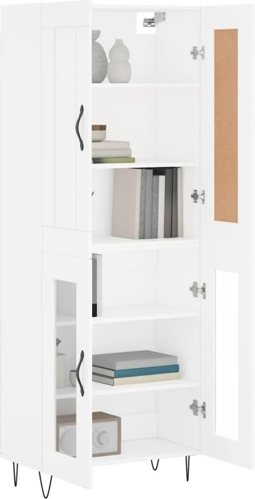 Skříň highboard bílá 69,5 x 34 x 180 cm kompozitní dřevo 3199649