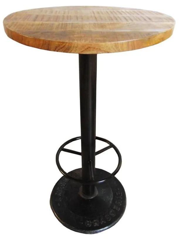 Barový stolek s deskou z mangového dřeva Antic Line Mange, ø 60 cm