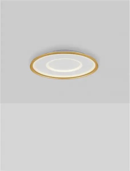 LED stmívatelné zlaté designové stropní svítidlo Figin s dálkovým ovládáním 49W
