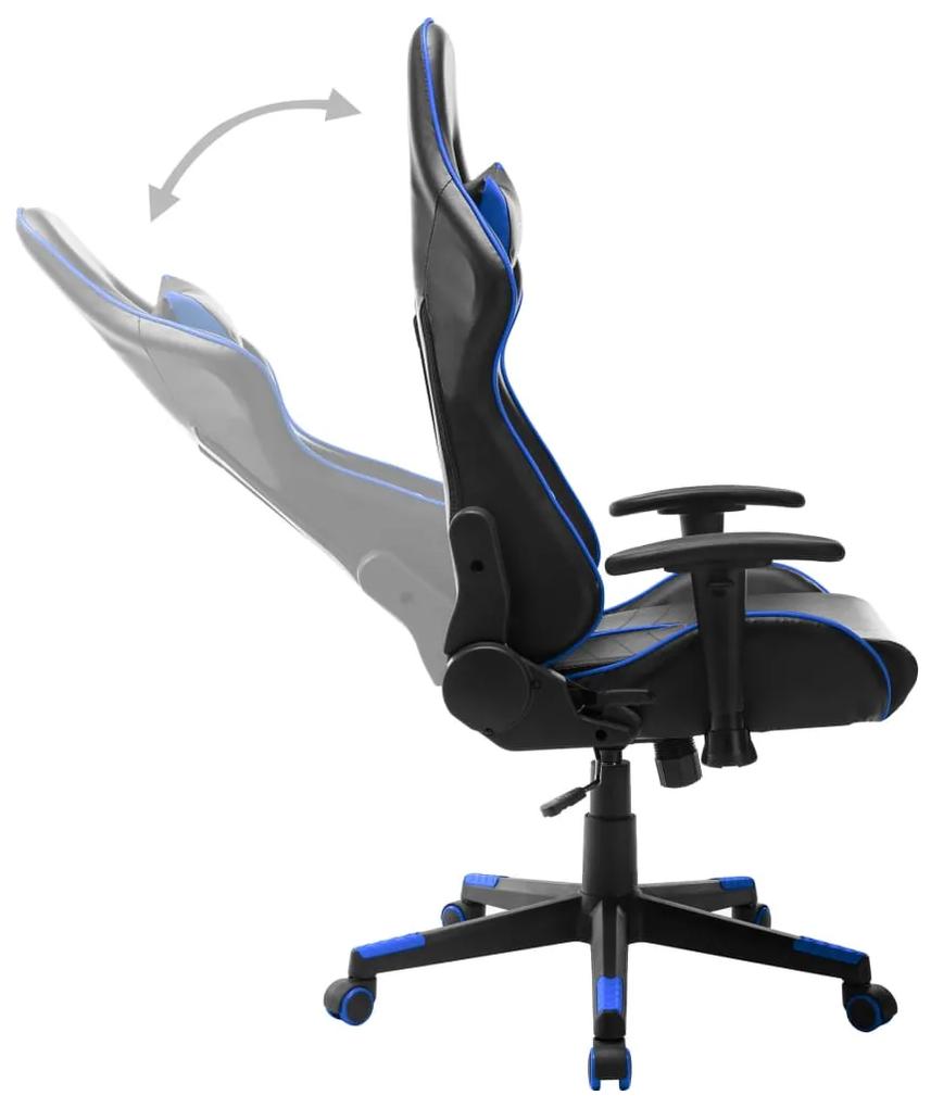 Herní židle černá a modrá umělá kůže,  20502