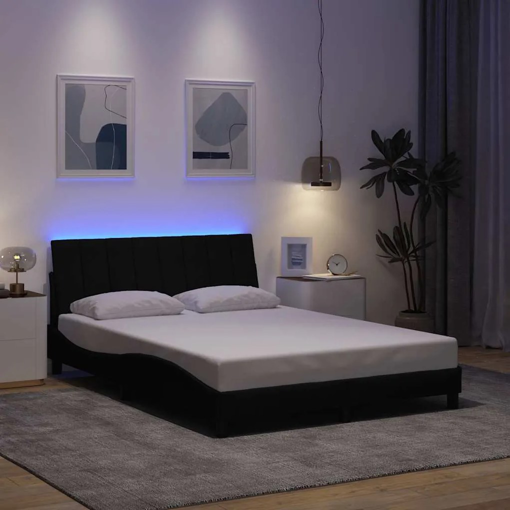 Rám postele bez matrace Hanko černý 140 x 200 cm textil 3310463