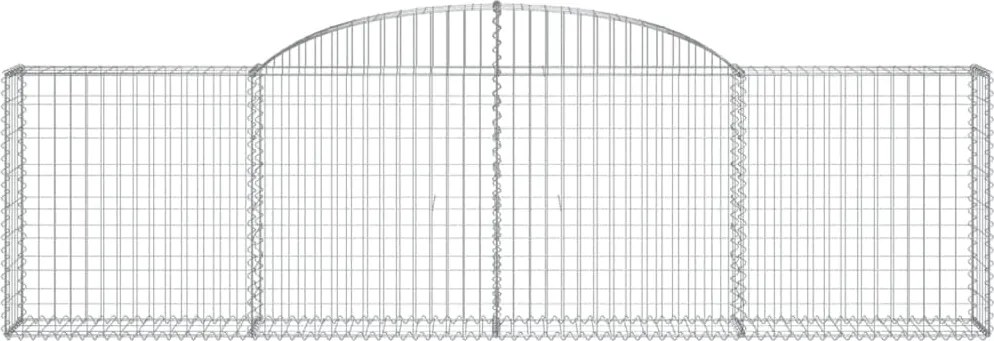 Klenuté gabionové koše 15ks 300x30x80/100 cm pozinkované železo 3146515