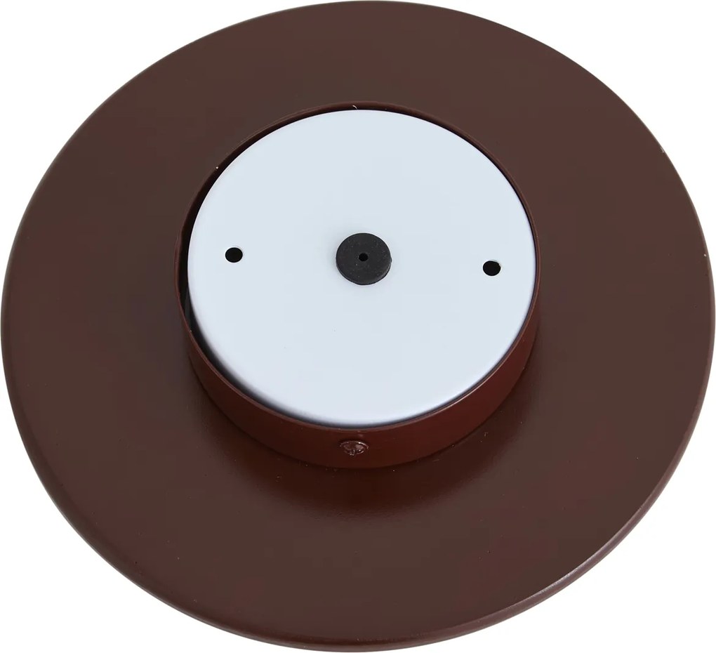 Retro nástěnné svítidlo hnědé s opálovým kulatým 20cm IP44 - Lila