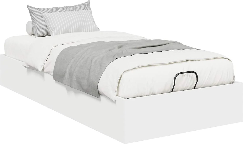 Ottoman postel Bílý 193 x 90 x 25 cm Dřevěný materiál 3409293