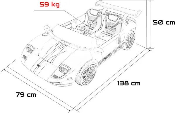 Elektrické autíčko Ford GT šedé