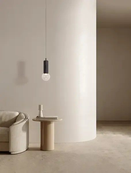 LED stmívatelný černý moderní lustr Chronos