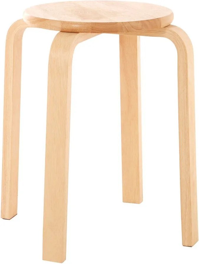 Stolička z kaučukového dřeva v přírodní barvě Heva – Premier Housewares