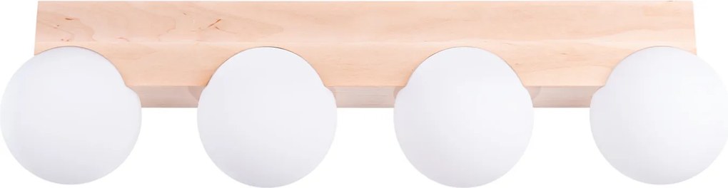Sollux Lighting Stropní svítidlo BULBO 4 přírodní dřevo