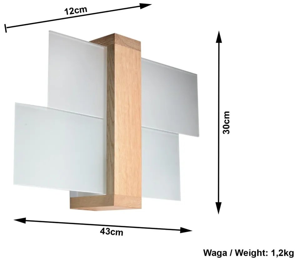 Nástěnné svítidlo Sollux Leda Natural