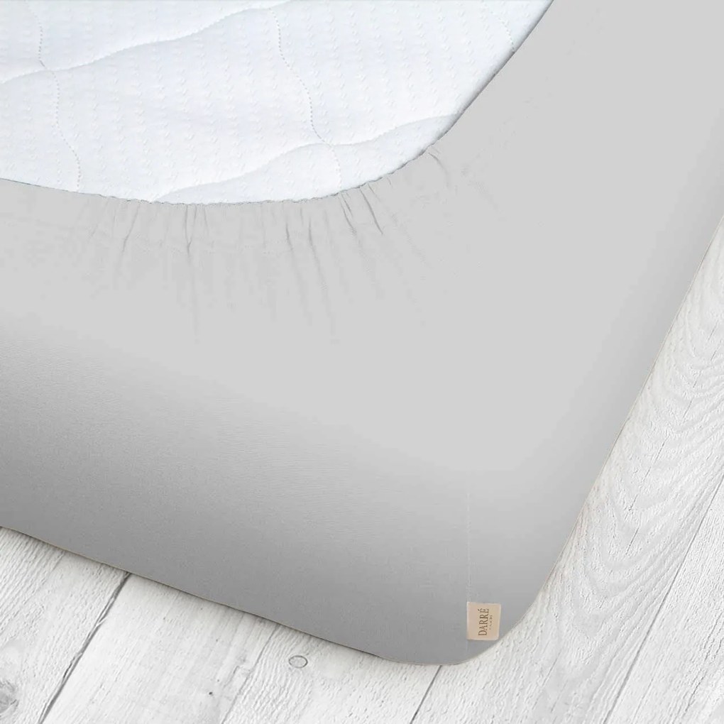 Jersey prostěradlo světle šedé na výšku matrace do 40 cm Velikost: 180 x 200