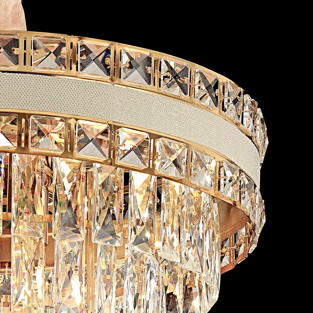 Toolight Toolight, LED křišťálové svítidlo 40cm, 5xE14, G047-CP, zlatá, OSW-08940