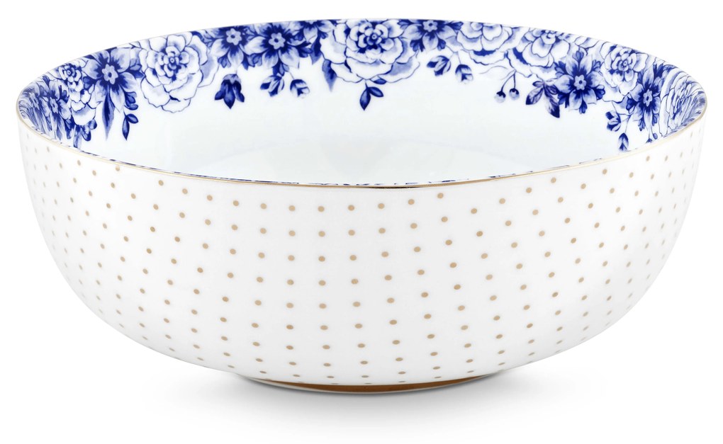 Pip Studio Royal White miska ∅20cm, bílo-modrá (miska z tenkostěnného porcelánu)