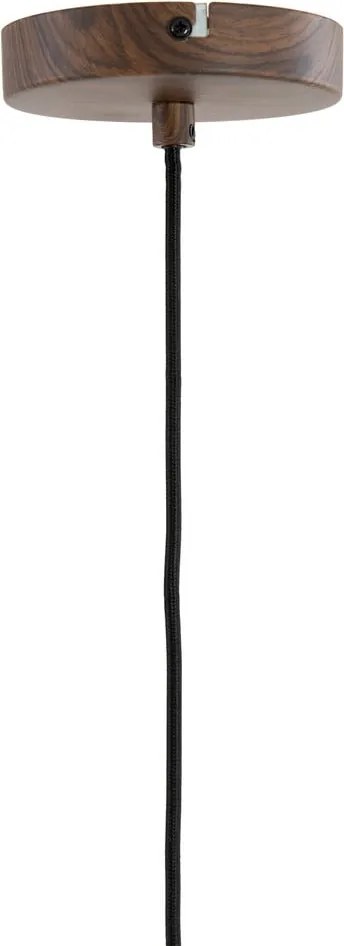 Tmavě hnědé závěsné svítidlo s textilním stínidlem ø 22 cm Dania – Light & Living