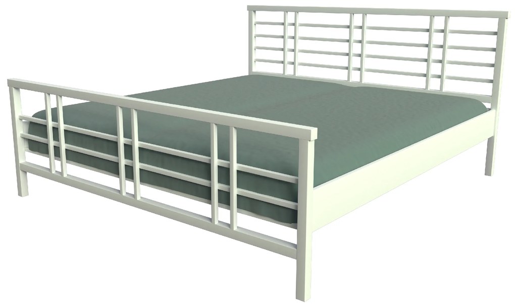 Nábytek ATIKA s.r.o. Kovová postel BARS Povrchová úprava: bílá, Rozměr: 80 x 200 cm