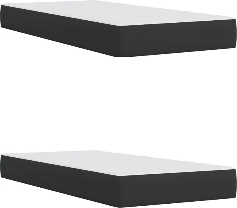 Box spring postel s matrací černá 200x200 cm umělá kůže 3285225