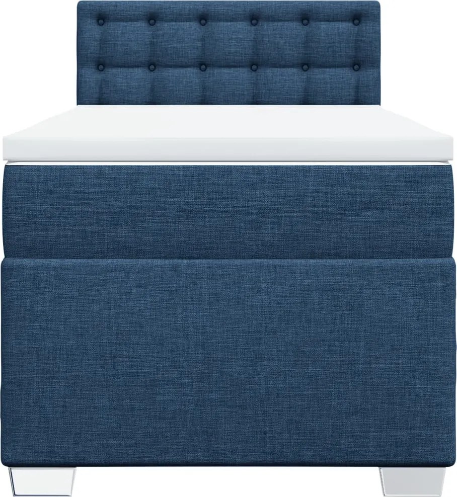 Box spring postel s matrací modrá 80x200 cm textil 3285735