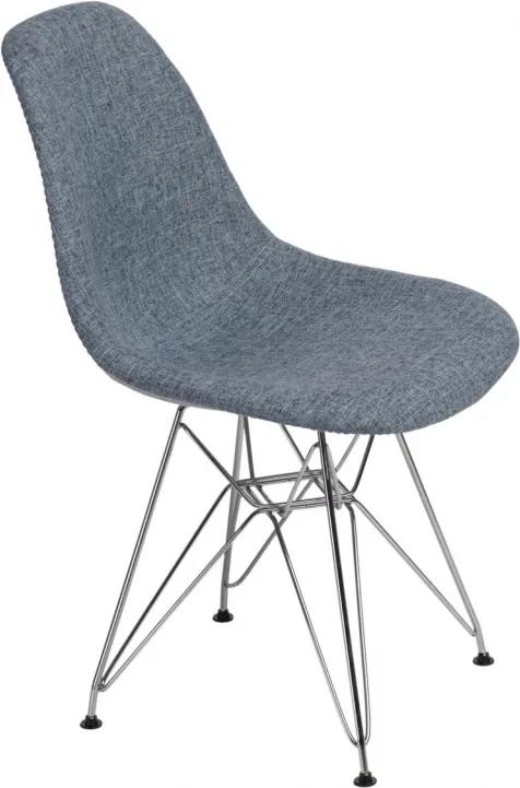 Židle DSR celočalouněná, modrá/šedá