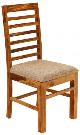 Indický nábytek - Židle Rami s polstrovaným sedákem z indického masivu palisandr Only stain