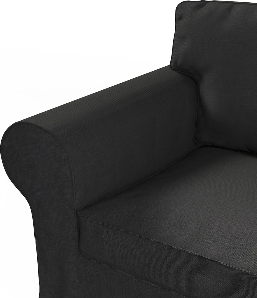 Potah na křeslo IKEA Ektorp barva černá látka pletený vzor