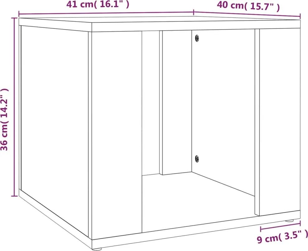vidaXL Noční stolek 41 x 40 x 36 cm kompozitní dřevo [816545] Barva: Betonová šedá