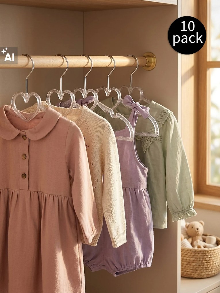 Sinsay - Ramínka s motivem srdce 10 pack - bílá