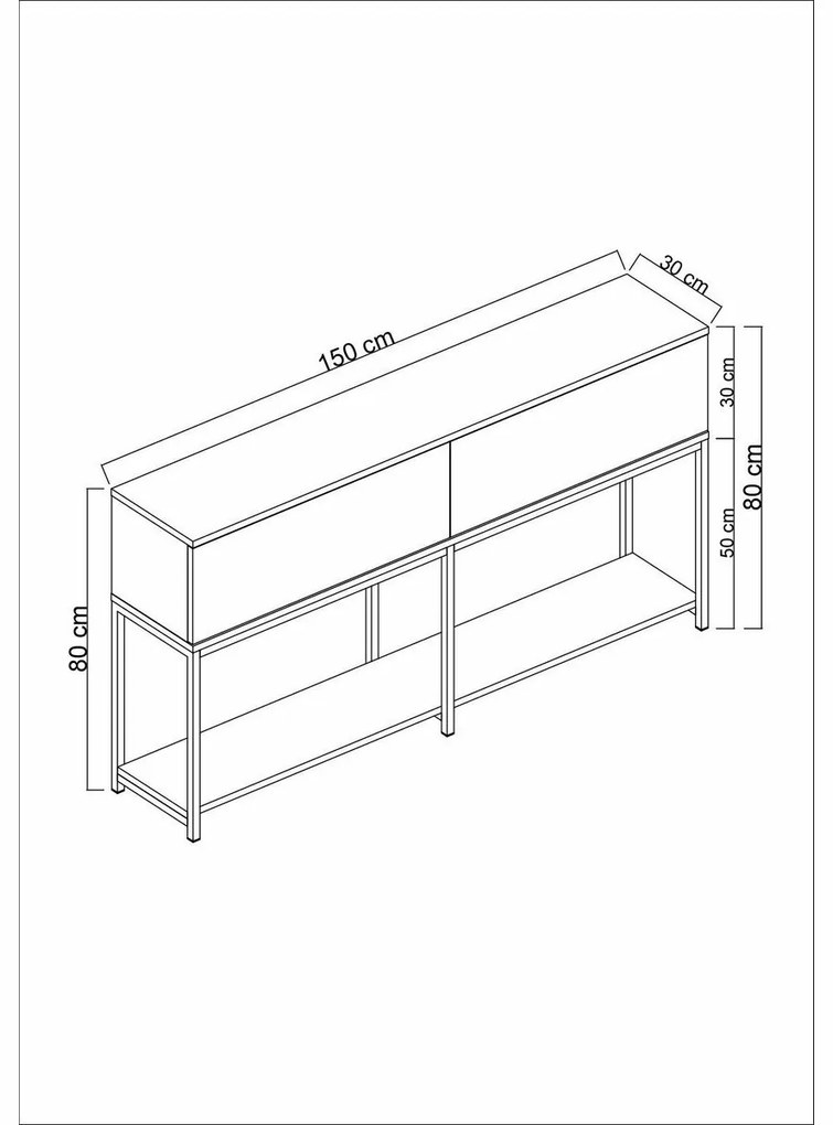 Skříňka Lord Black and Gold