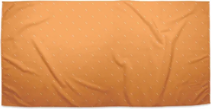 Sablio Ručník Bílé čárky na oranžové - 70x140 cm