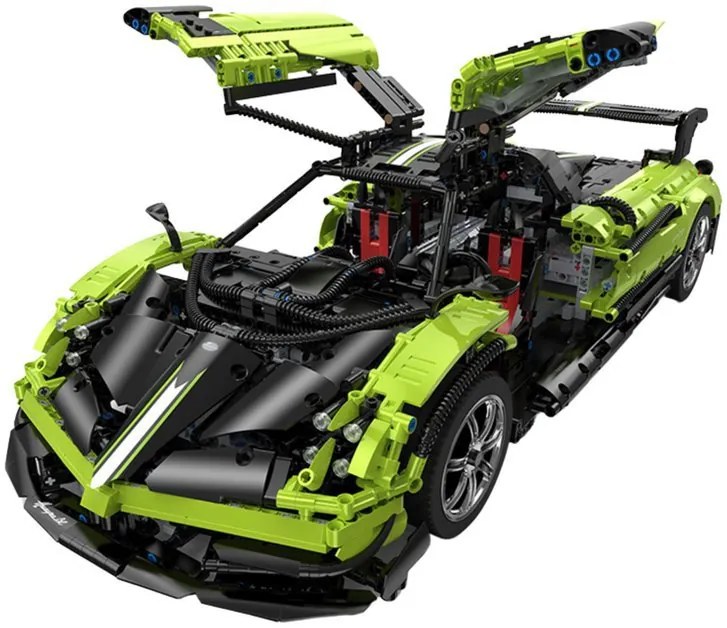 Lean toys auto rc stavební bloky rastar 1:8 pagani huyara bc, zelené