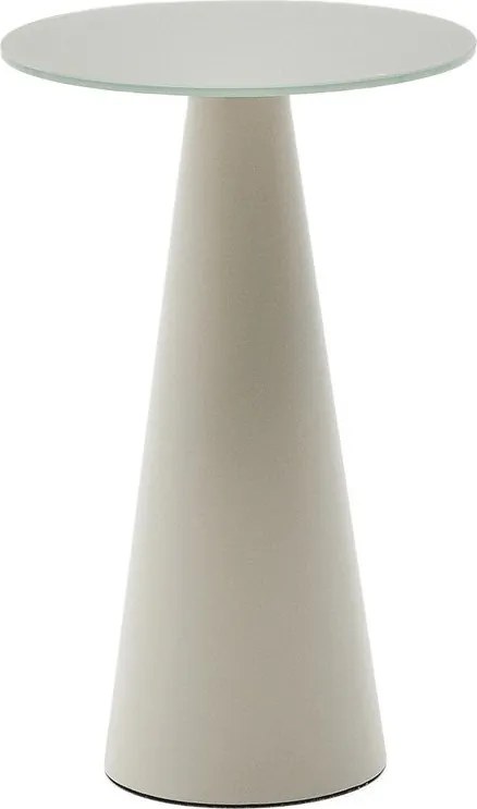 Kulatý odkládací stolek se skleněnou deskou ø 50 cm Wilshire – Kave Home