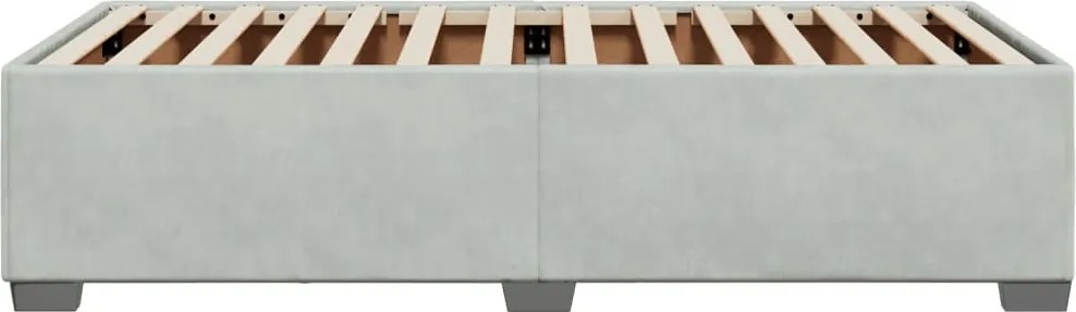 Rám postele bez matrace světle šedá 80 x 200 cm samet 3284595
