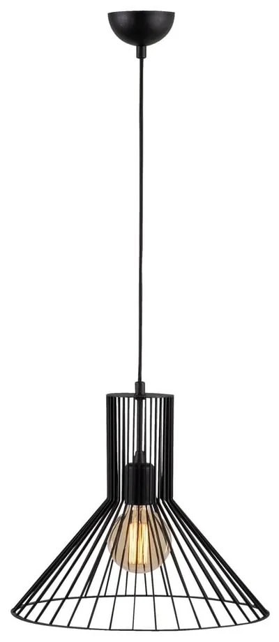 Černé závěsné svítidlo s kovovým stínidlem ø 38 cm Fellini – Opviq lights