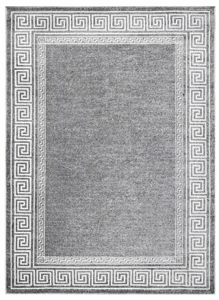 koberec MATEO 8033/644 Moderní řecký, vzor rámu strukturální šedá velikost 160x220 cm | krásné koberce cz