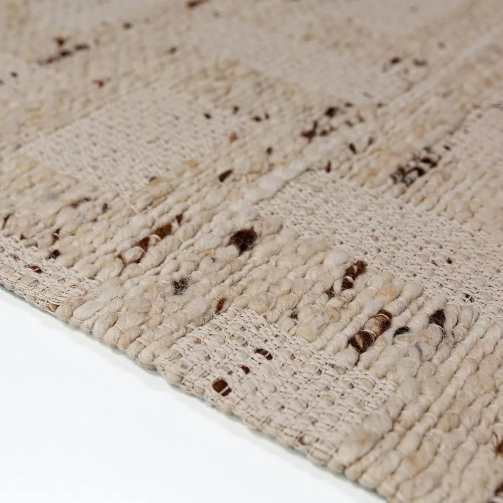 Ručně tkaný koberec s příměsí vlny v přírodní barvě 160x230 cm Rova Blend – Flair Rugs