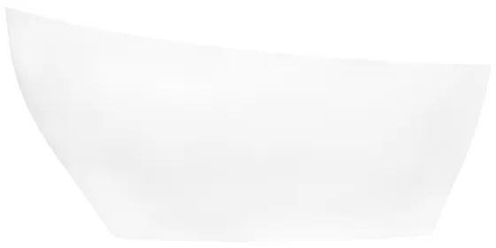 Besco Volně stojící vana z litého mramoru Keya 165x70 Barva: Bílá, Rozměry (cm): 163,5x70,5, Typ a barva výpustě: Click-Clack s horním čištěním, zlatá
