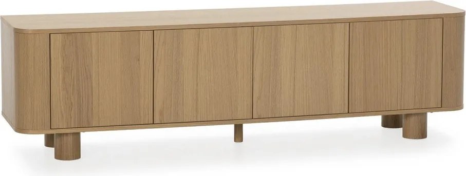 TV stolek v dekoru dubu v přírodní barvě 180x50,5x40 cm Padoc – MOME