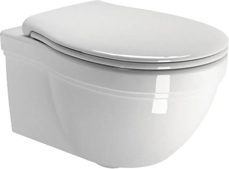 CLASSIC závěsná WC mísa, 37x55 cm, bílá ExtraGlaze (871211) GSI