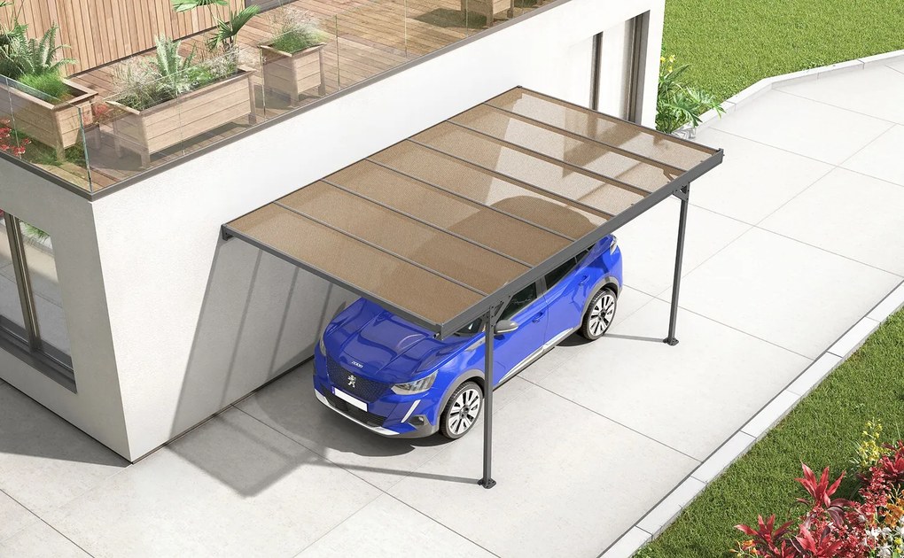 LANIT PLAST, s.r.o. kovový přístřešek / carport TRIGANO JARDIN MISTRAL WALL LG2461