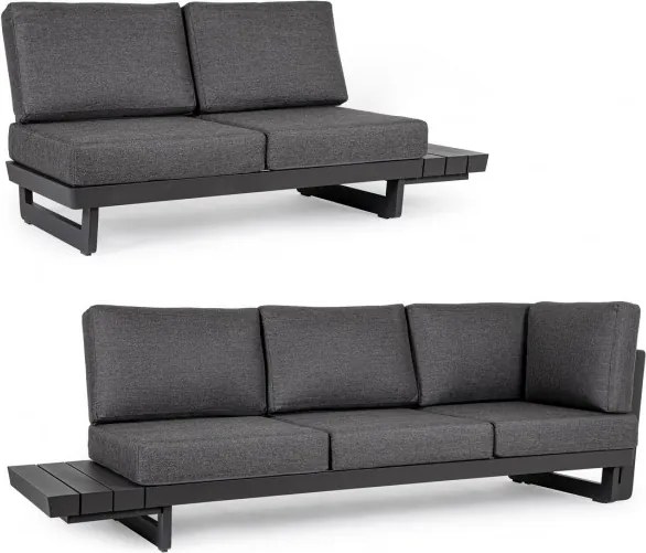 BIZZOTTO Zahradní rohová pohovka INFINITY antracit 253 cm 0663431