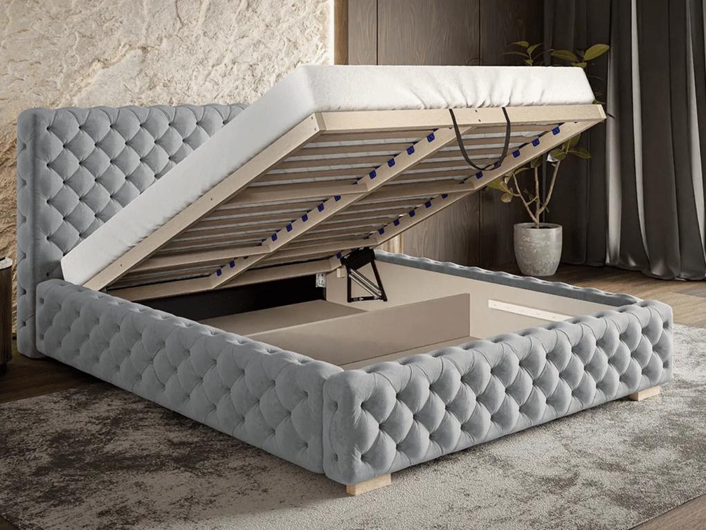 Čalouněná postel do ložnice 160x200 cm Irina Barva: Mintová - Kronos 31