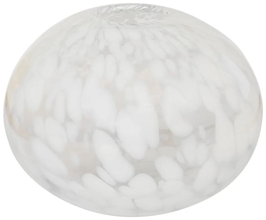 Bílá skleněná ručně vyrobená váza – House Nordic