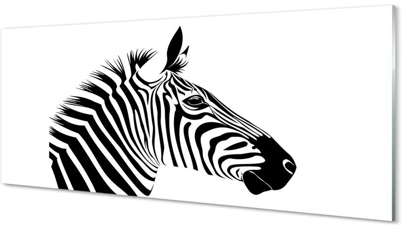 akrylový obraz Ilustrace zebra 120x60 cm