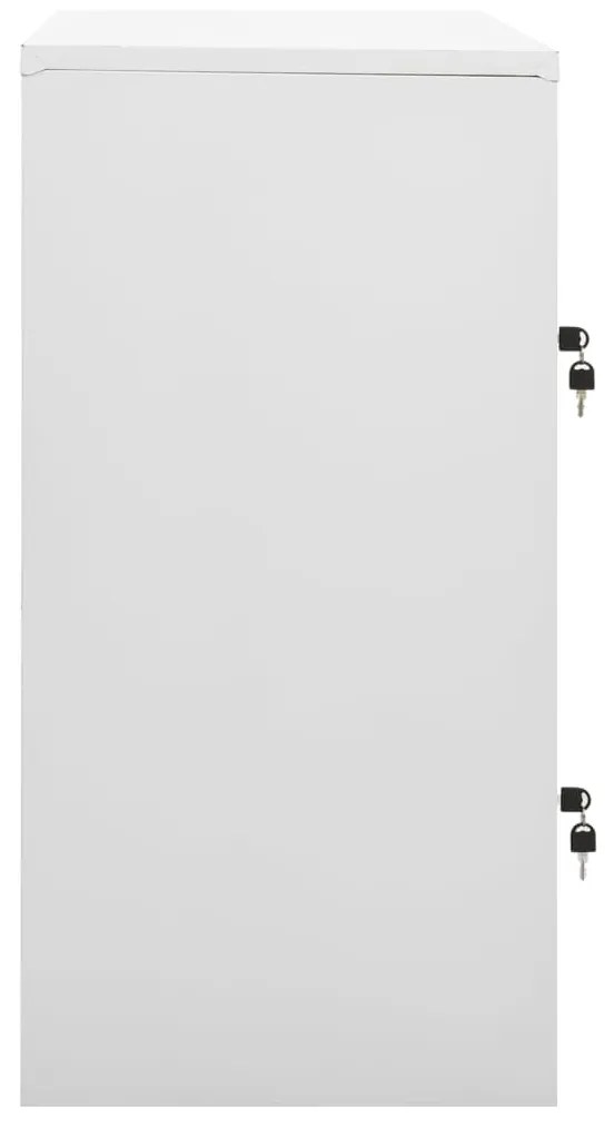 Uzamykatelná skříň světle šedá 90 x 45 x 92,5 cm ocel - Default Title
